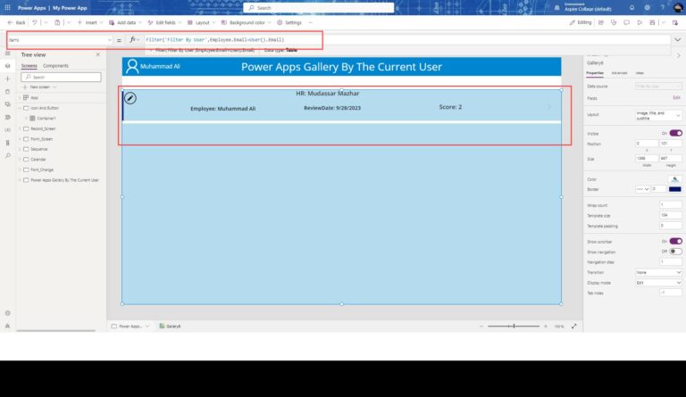 Power Apps: How to Filter Galleries by Current User in SharePoint