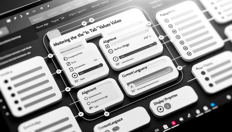 Power Apps In Tab Values Modern Controls: UI Mastery